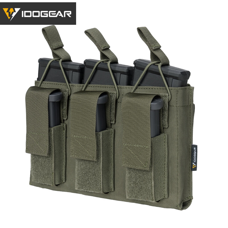 IDOGEAR Tactical Magazine Pouch Mag Carrier Triple Open MOLLE 5.56 ...