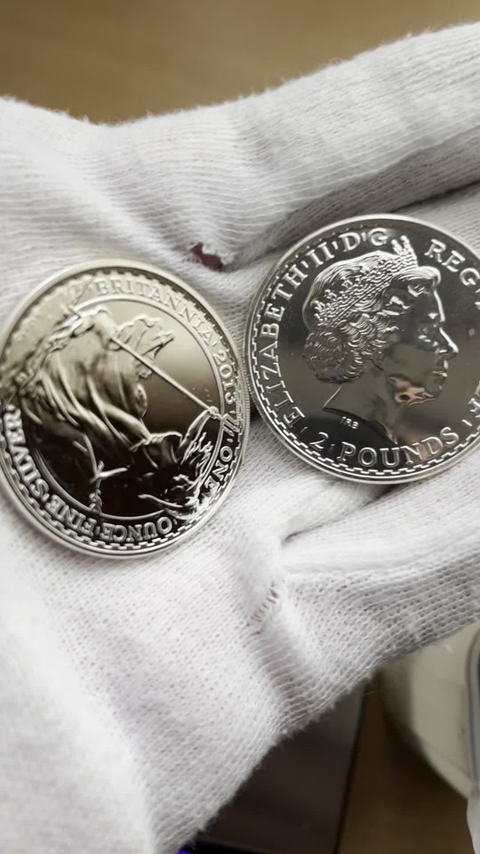 Silver Britannia 2013 2 /1oz 0.999 Bullion Coins. Very Good Condition ...