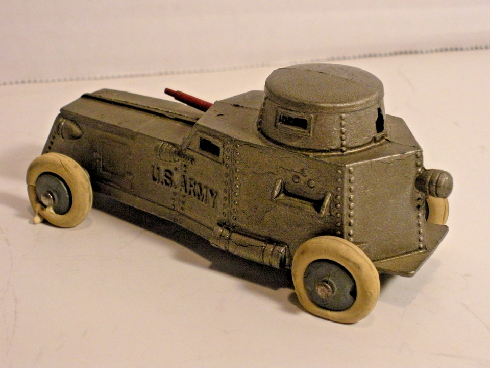 Vintage Tootsie Toy Military WWI U.S. Army Armored Tank Vehicle Early ...