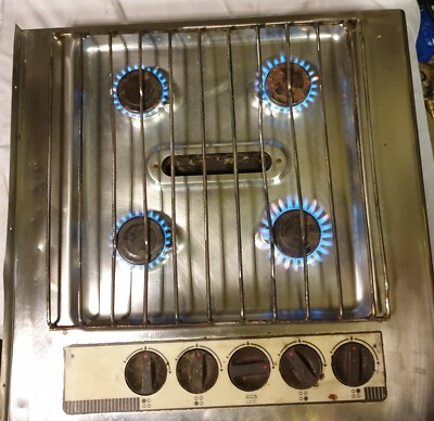 Spinflo 4 Burner Stainless Steel Gas Hob & Grill Caravan Boat Motorhome ...