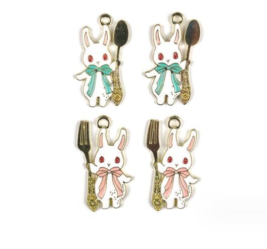 60pcs rabbit Metal Charm Pendant DIY Necklace Jewelry Making | eBay