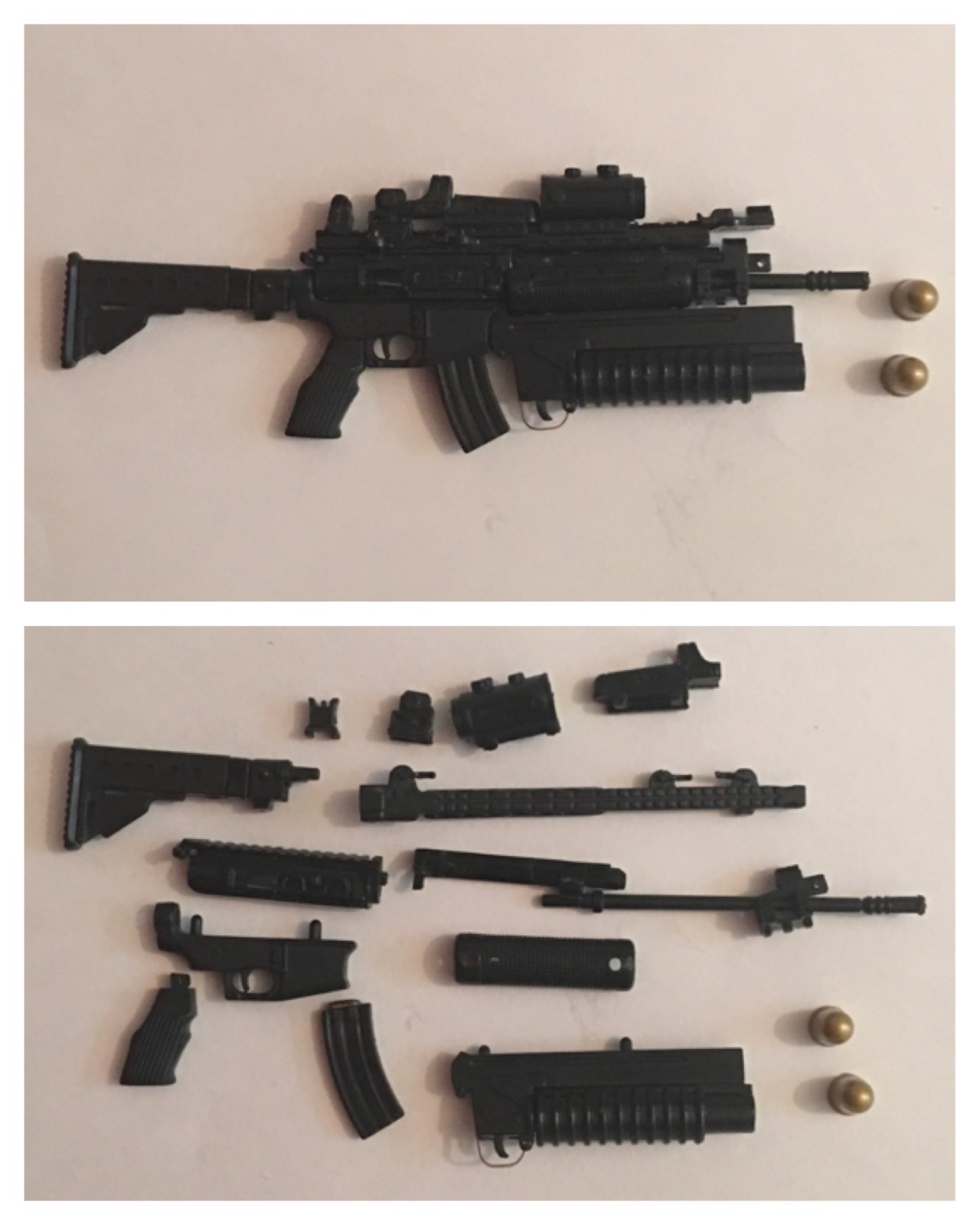 1/6 Scale (12" Figure) M16/M203/Scopes/Grenades/Assault Rifle-Soldier ...