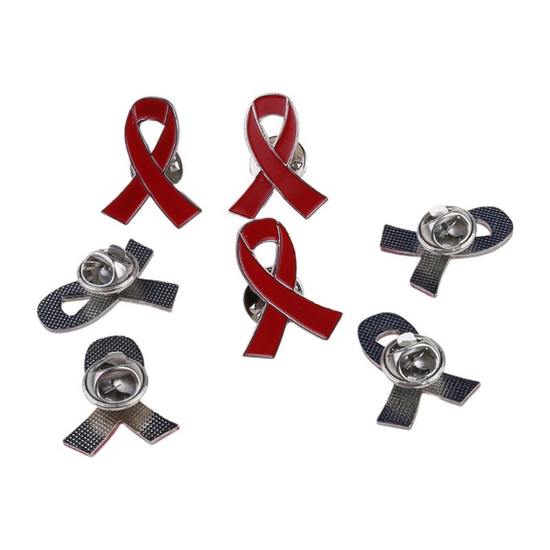 10Pcs Ribbon Brooch Pins Surviving Awareness Hope Lapel Badges | eBay