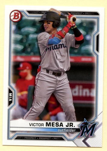 2021 Bowman Draft Victor Mesa Jr. #BD-122 Miami Marlins baseball ...