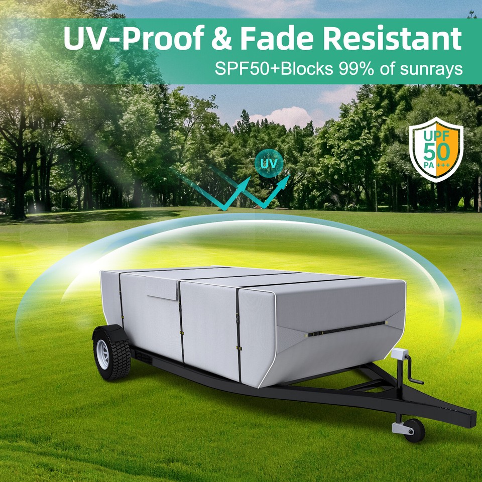 900D Waterproof Pop Up Camper Covers Tent Trailer Cover with Reflective ...