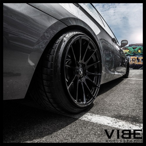 19" MRR GROUND FORCE GF6 BLACK CONCAVE WHEELS RIMS FITS BMW E92 328i ...