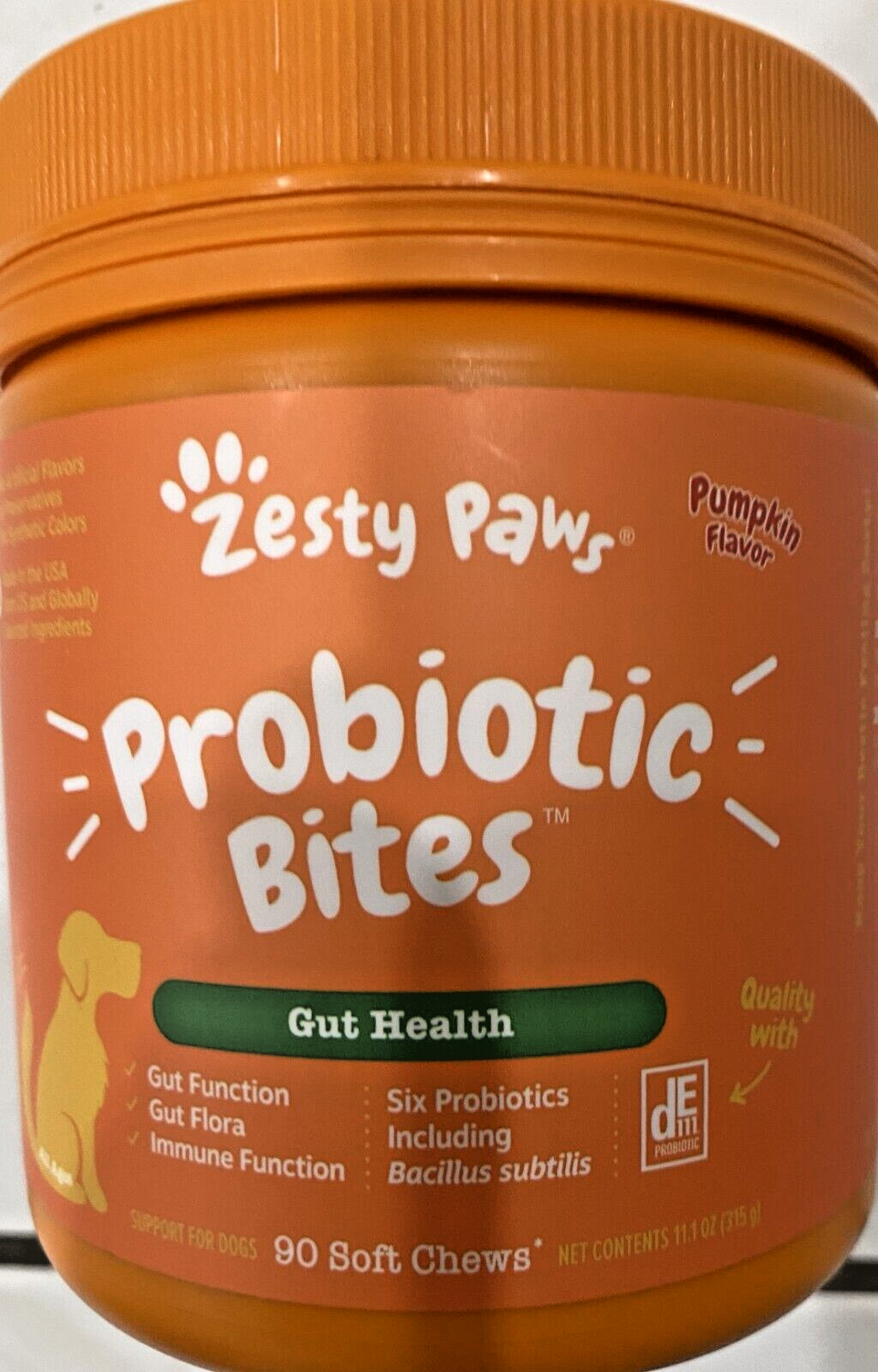 Zesty Paws 90 Probiotics for Dogs - Digestive Enzymes for Gut Flora ...