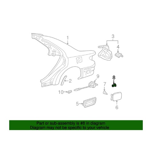 For Lexus LX570 GX470 ES350 ES300H LC500 Fuel Door Lid Spring Clip ...