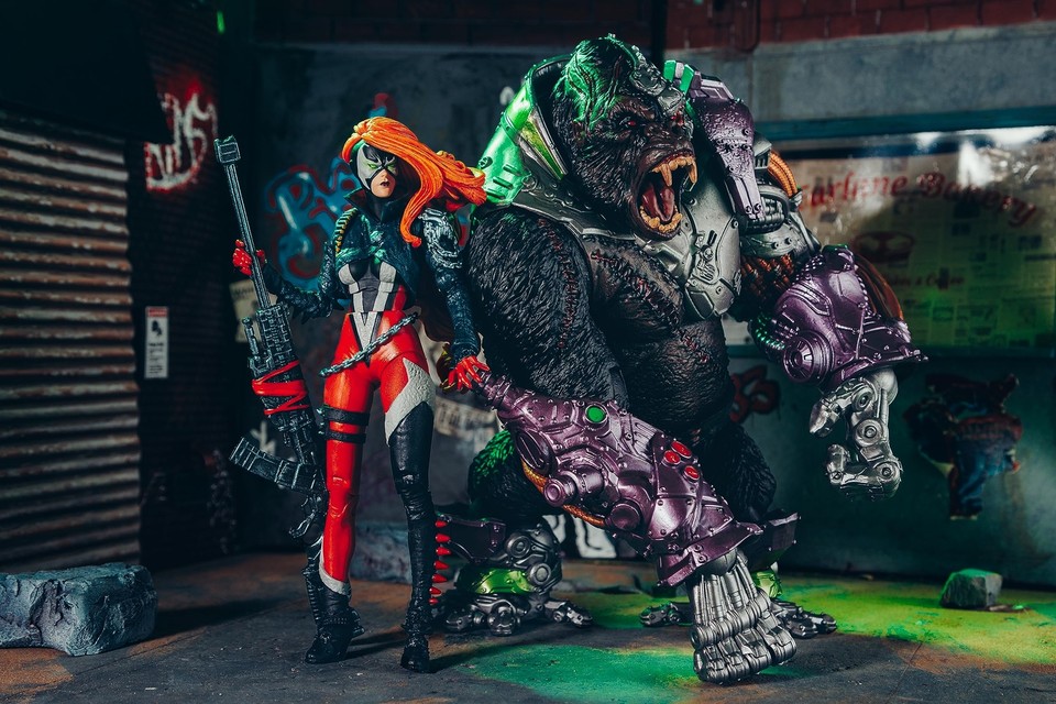 McFarlane Spawn She-Spawn & Cygor 7in MegaFig Action Figure Gold Label ...