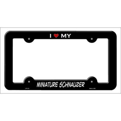 Miniature Schnauzer Novelty Metal License Plate Frame LPF-214 | eBay