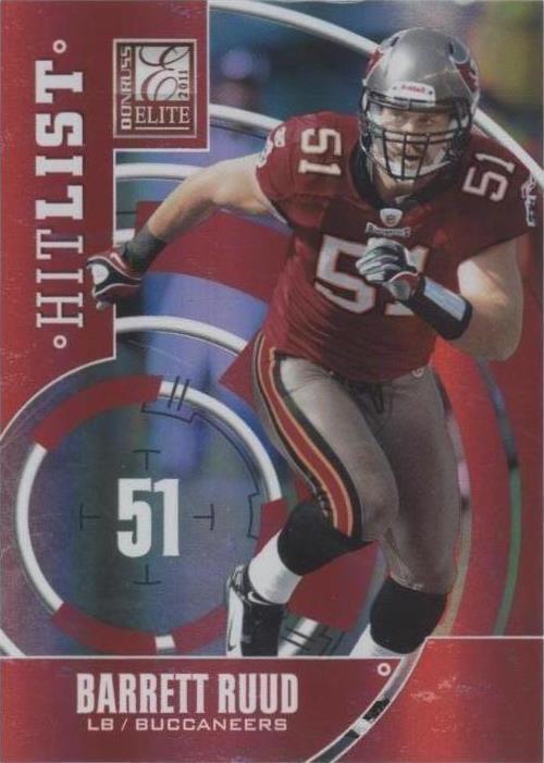 2011 Donruss Elite - Hit List Barrett Ruud #1 Red /49 for sale online ...