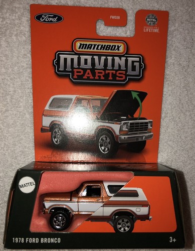 MATCHBOX MOVING PARTS New 1978 Ford Bronco Metallic Orange/White Fast ...