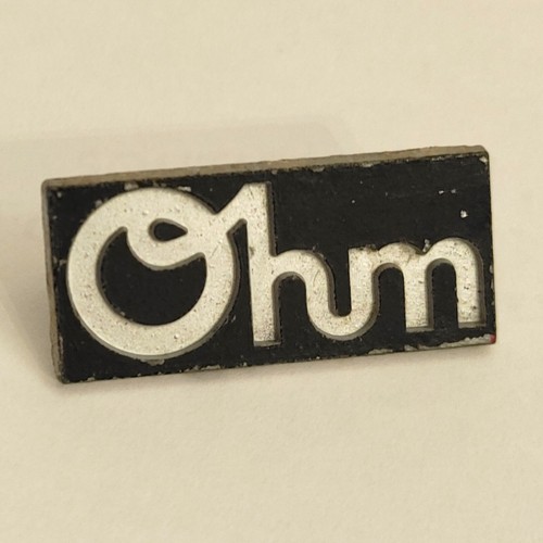 Vintage Ohm Acoustics Speaker Grill Badge Name Plate Plaque Stereo HiFi ...
