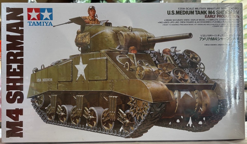 M4 Sherman 1:35 U.S. Medium Tank (Early Production) #35190 TAMIYA | eBay