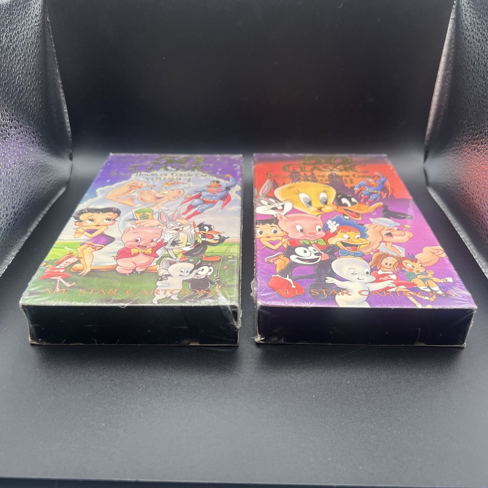 50 Classic All Star Cartoons Volume One And Two (VHS, 1991) Burbank ...