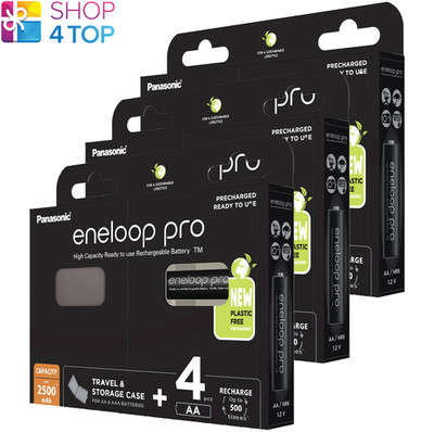 12 Panasonic Eneloop Pro Rechargeable AA HR6 Batteries Storage Case 1 ...