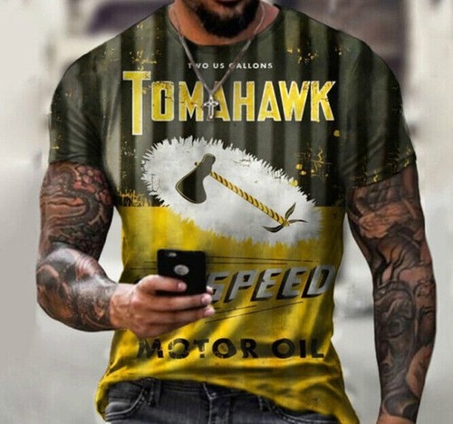 Tomohawk Motor Oil Retro Logo T-Shirt - Vintage Style Racing Tee ...