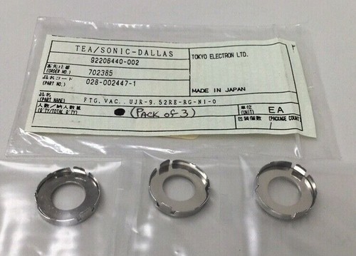 Fujikin UJR-9.52RE-RG-NI-0 Blind Gasket w/ Retainer TEL 028-002447-1 ...