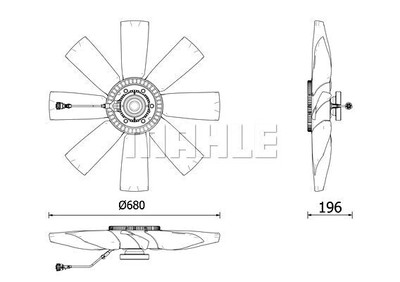 Radiator Fan Clutch MAHLE Fits VOLVO Fm 410 420 II 450 460 III 12-19 ...