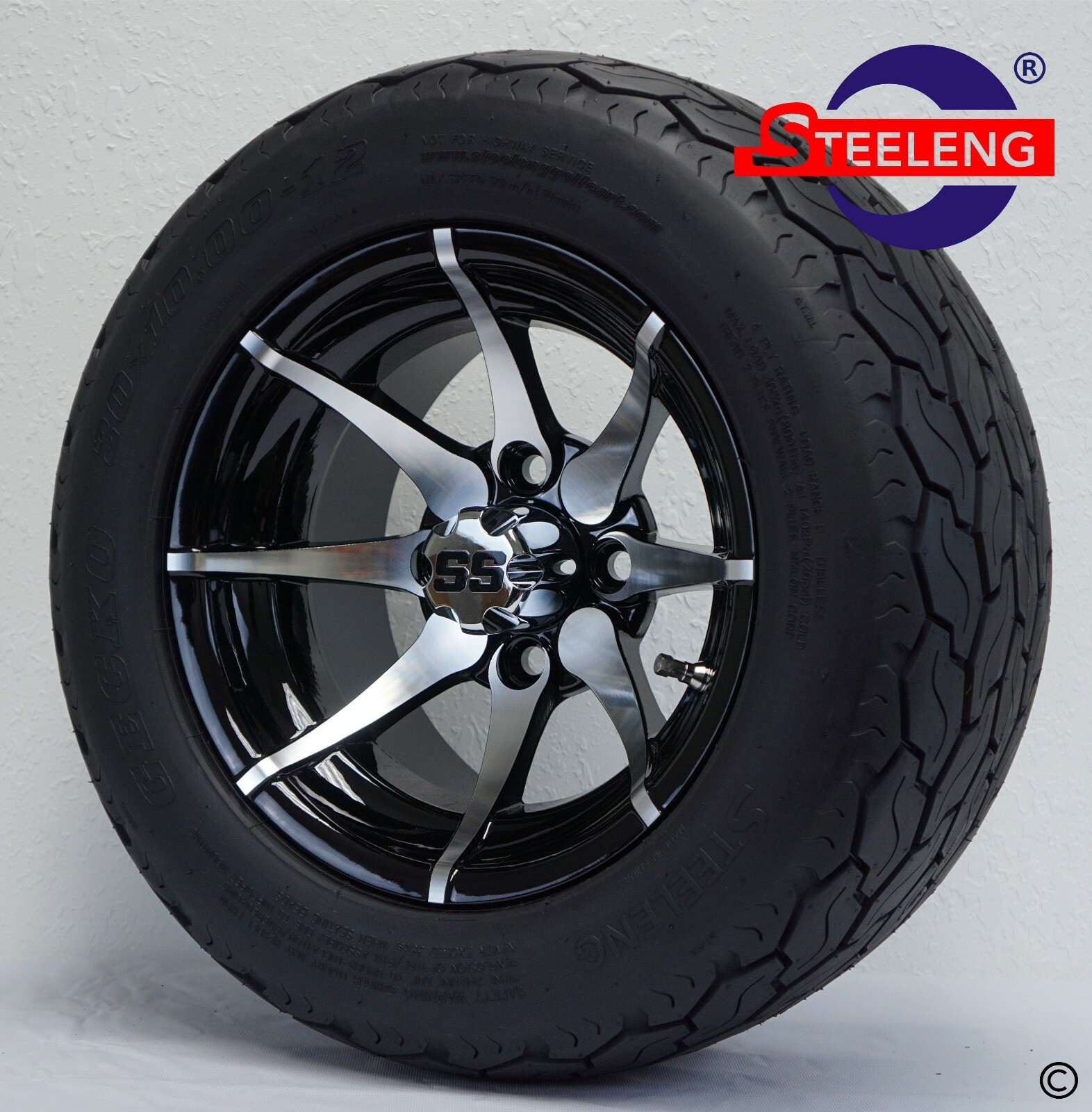 GOLF CART 12" KRAKEN WHEELS/RIMS and 20"x10"-12" GECKO TURF/STREET ...