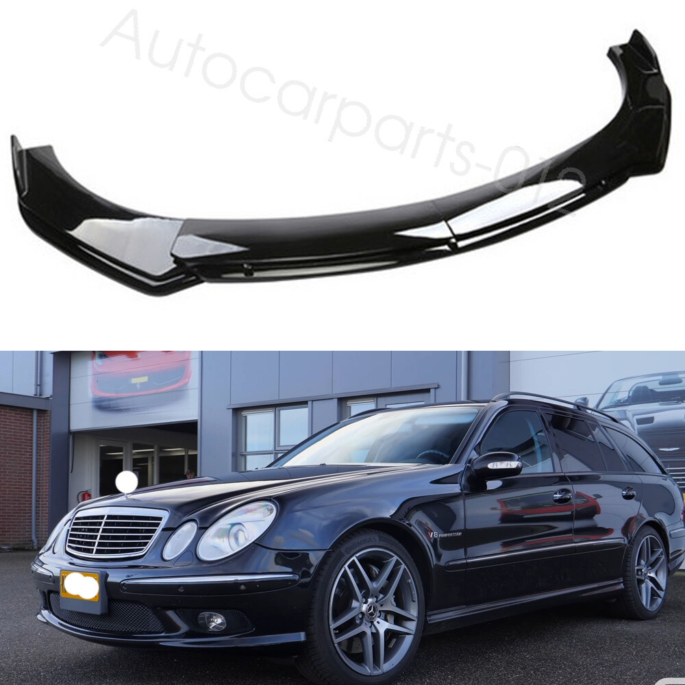 Black Front Splitter Bumper Lip Spoiler For Benz W211 W212 E Class E250 ...