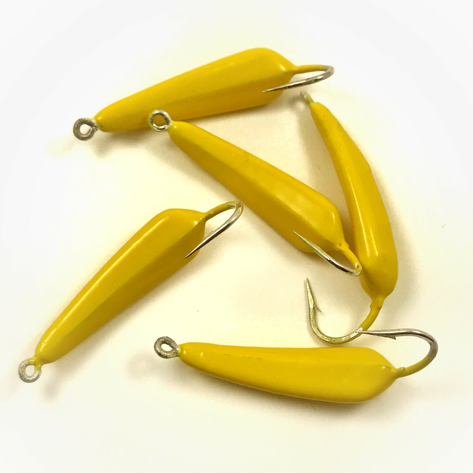 1/2 Oz B. Yellow Pompano Goofy Jigs Lot of 10 Pack Bluefish Mackerel ...