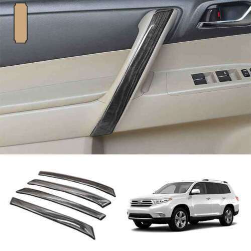 Black Wood Grain Car Inner Door Panel Strip Trim For Toyota Highlander ...