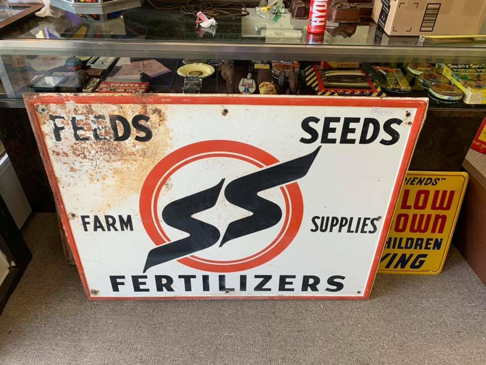 Vintage RARE 1963 Southern States Farm Seeds Feeds Fertilizer Sign 48 ...
