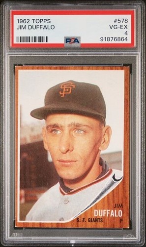1962 TOPPS 578 JIM DUFFALO PSA 4 | eBay