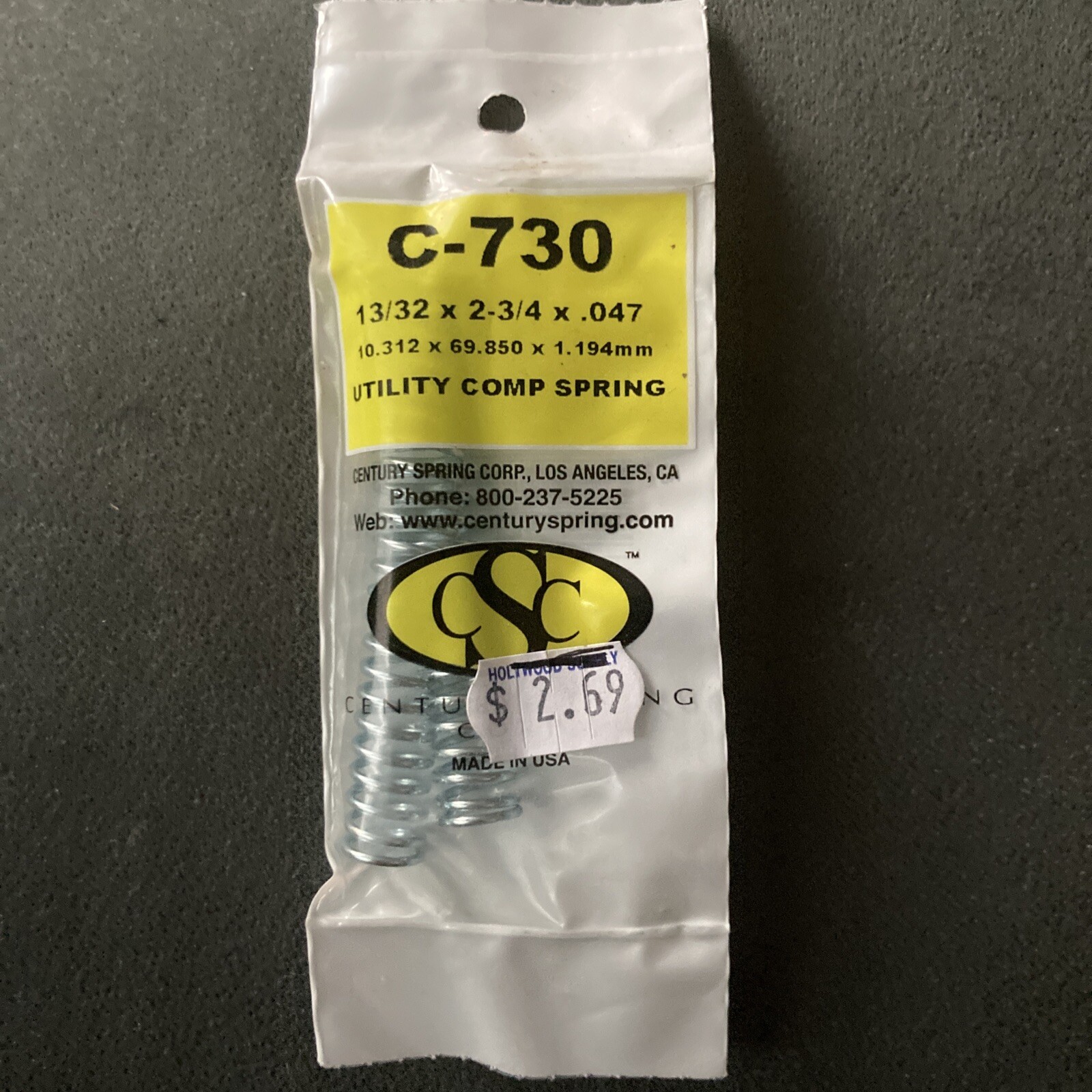 Century Spring C-730 2 Count 2. 75 Inch Compression Springs for sale ...