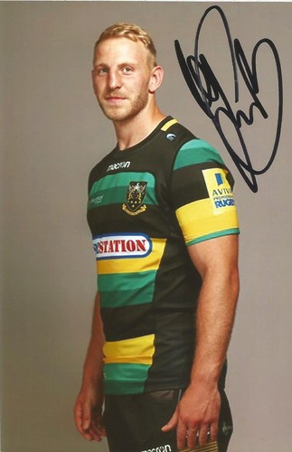 NORTHAMPTON SAINTS RUGBY UNION: BEN NUTLEY SIGNED 6x4 PORTRAIT PHOTO ...