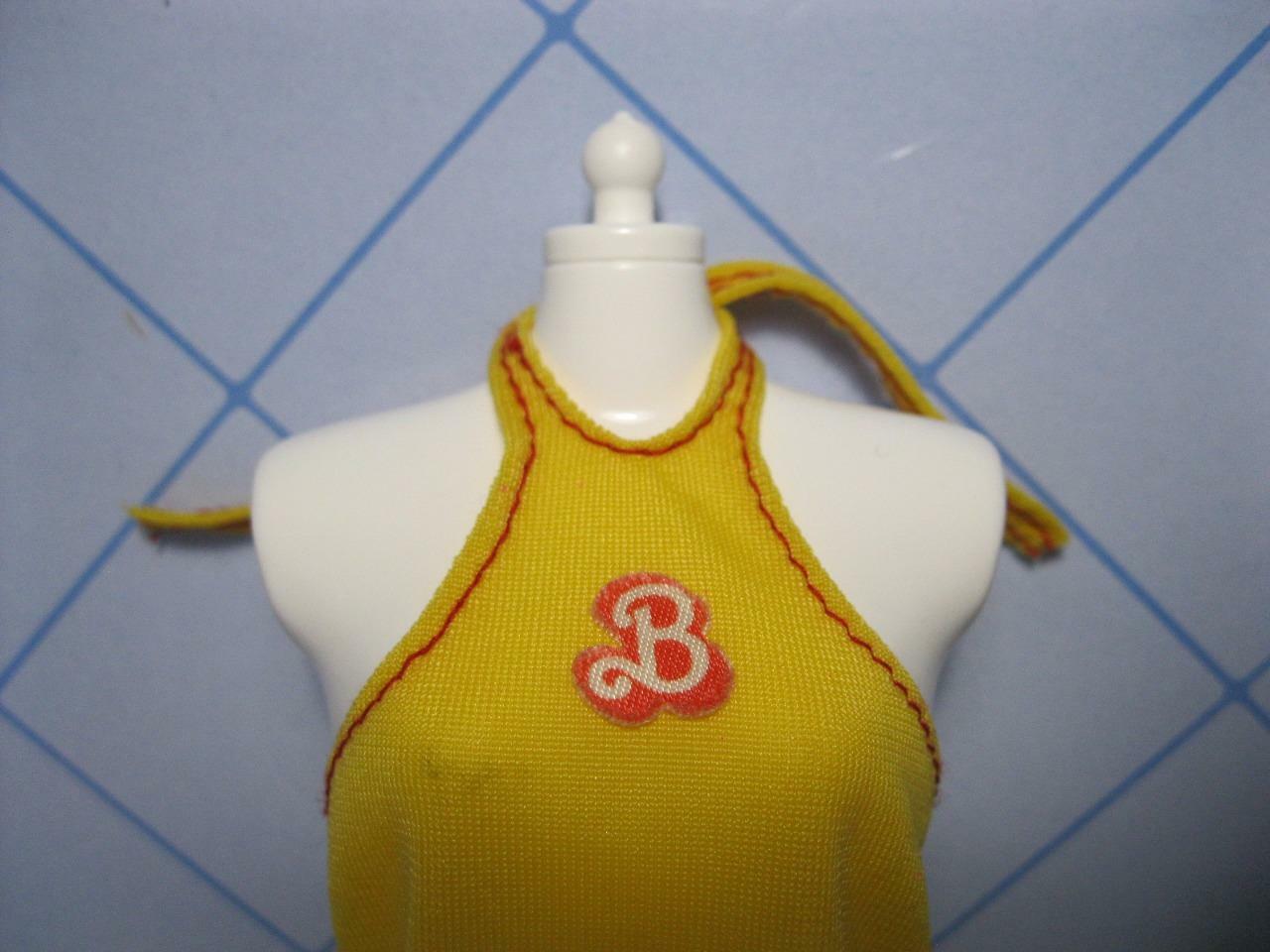 VTG 1980 my 1 FASHIONS BARBIE Doll Halter Tricot Yellow "B" Jumper ...