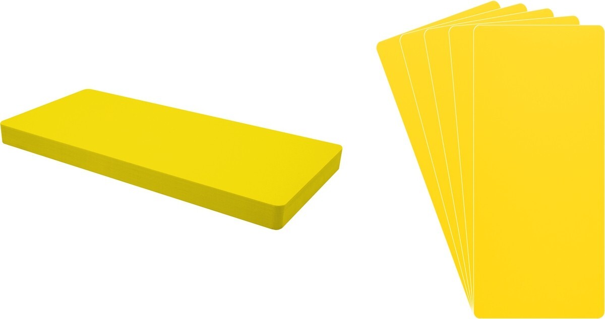 (30) CD Long Box Bin Index Divider Cards - 6" x 13-1/2" - Yellow ...