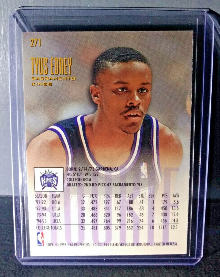 1995-96 Tyus Edney Fleer Ultra #271 Rookie Basketball Card | eBay
