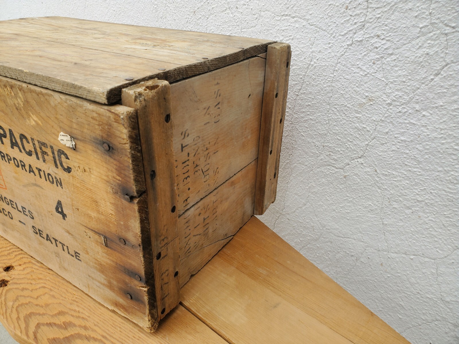 Vintage wood bolt crate Bethlehem Pacific steel L.A. San Fransisco ...