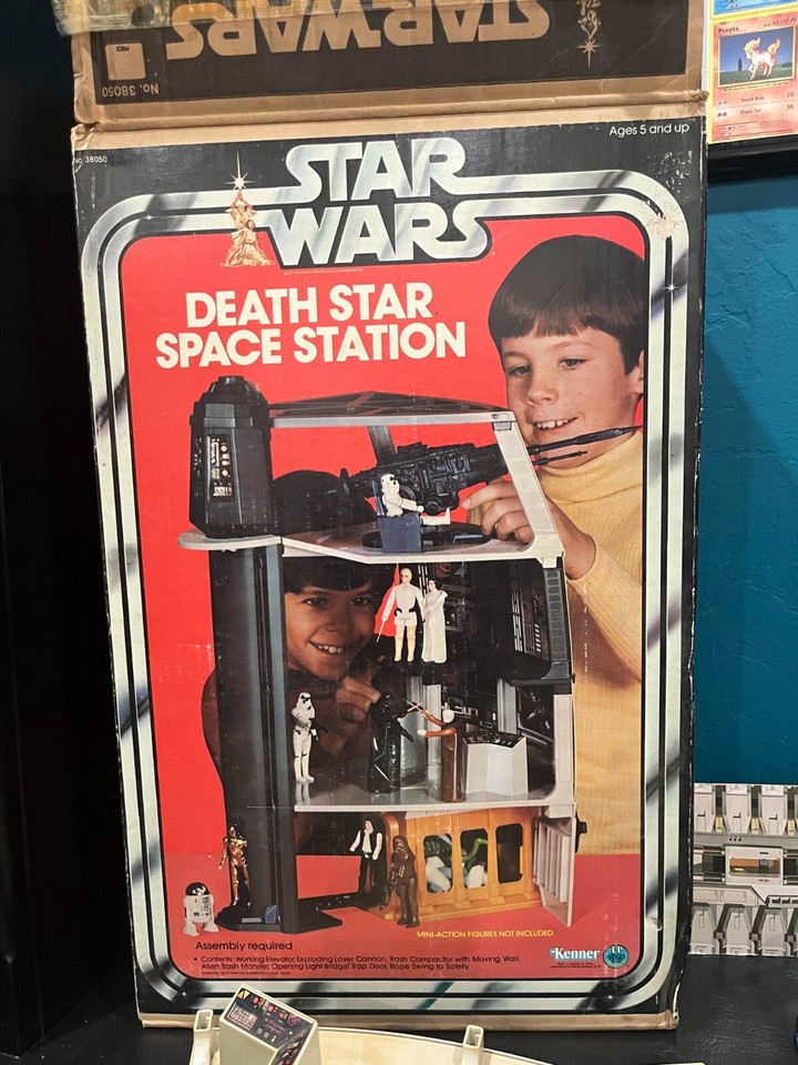 Vintage Star Wars Kenner Death Star Space Station Incomplete With Box ...
