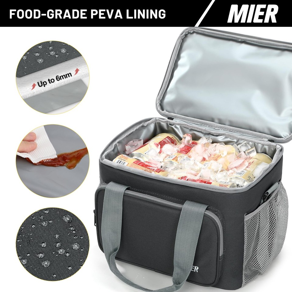Lunch Box for Men Adult Insulated Lunch Bag Heavy Duty Leakproof Lunch ...