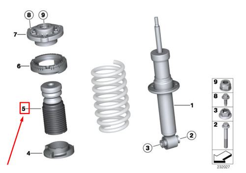 NEW BMW X3 F25 REAR AUXILIARY SHOCK ABSORBER 6856829 33536856829 ...