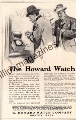 1908 F.X. Leyendecker Original Howard Watch Ad - Checking time at the ...