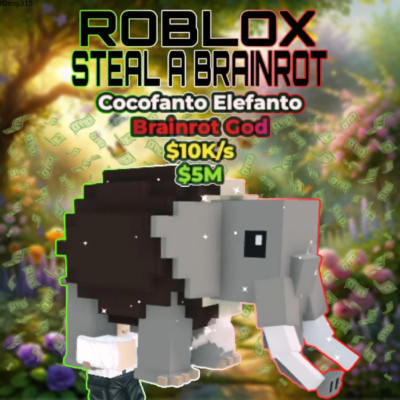 Roblox (Steal A Brainrot) 2x BRAINROT GOD RARITY Cocofanto Elefanto | eBay