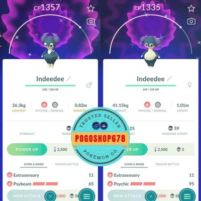 Pokémon Go - Shiny Indeedee - Mini PTC have 80k Stardust | eBay