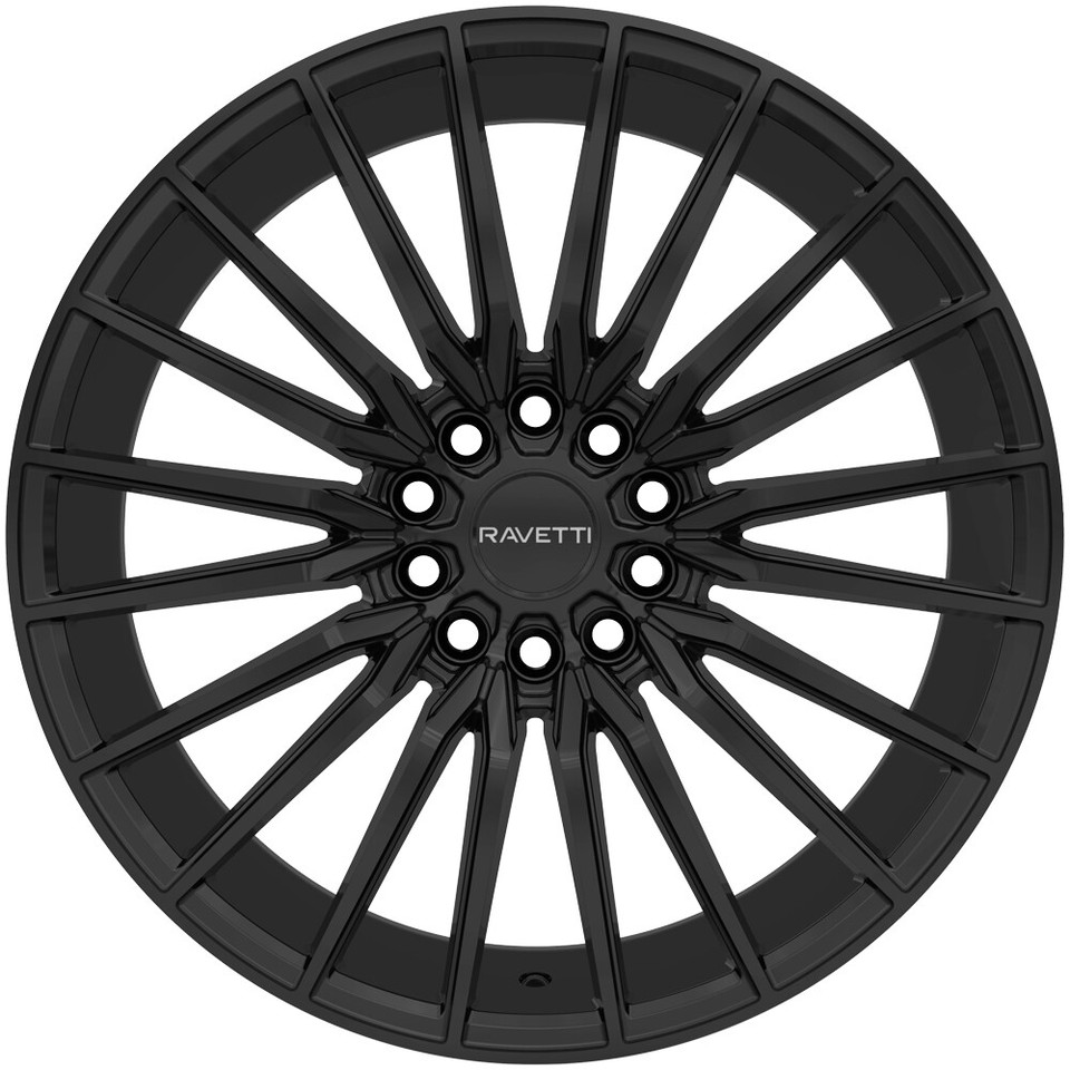 Ravetti M18 18x8 5x4.5"/5x120 +38mm Gloss Black Wheel Rim 18" Inch | eBay