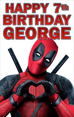 DEADPOOL PERSONALISED BIRTHDAY DOOR BANNER | eBay UK