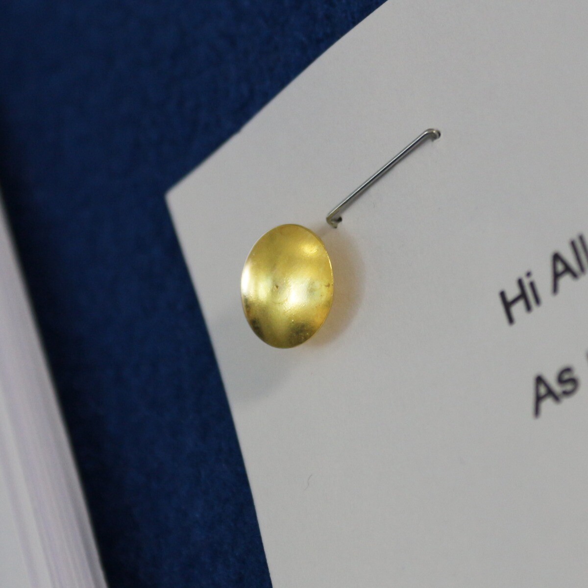 3000x STRONG GOLD NOTICE BOARD PINS Message Home Office Push Drawing ...