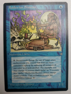 Balduvian Shaman MTG Vintage 1995 Blue Creature Card Magic the ...