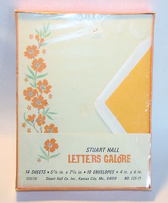 NOS STUART HALL Letters Galore 18 Sheets & 12 Envelopes Stationary ...