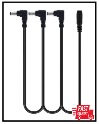 Daisy Chain Power Cable DC Adapter for Guitar Pedal Power Supply 3 Ways ...