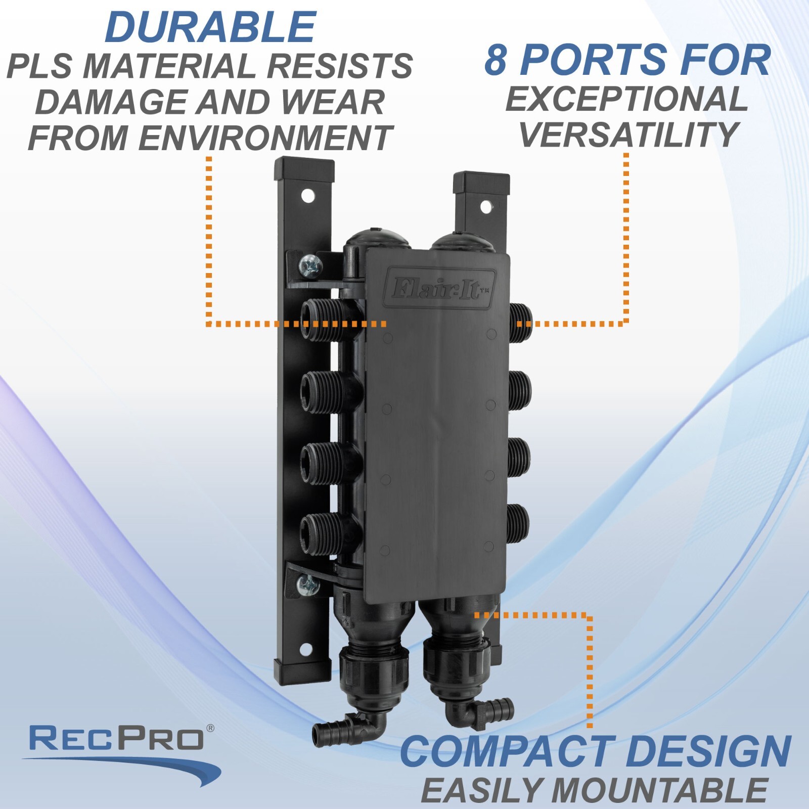 RecPro RV Water Manifold | 3/4" MNPT Inlet x 1/2" Valve Outlets | Pex ...