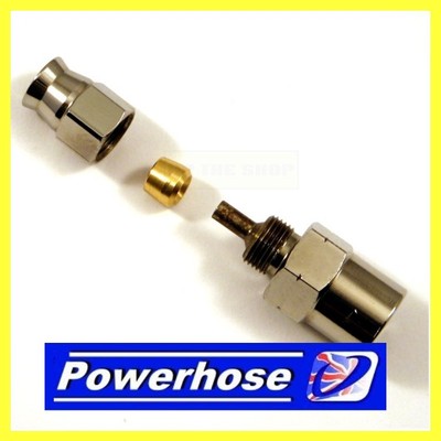 Compression fitting M10 x 1mm female hose end concave seat. AN-3 hose 3 ...