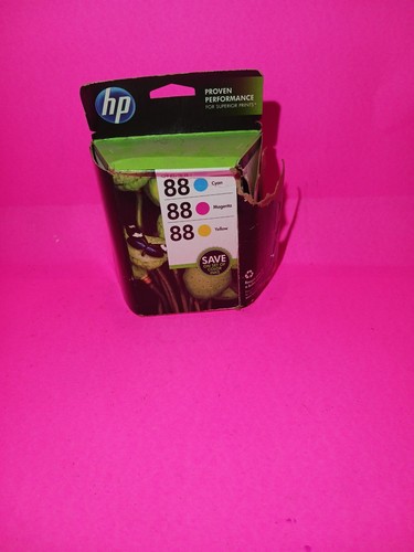 Genuine HP 88 OfficeJet Ink Cartridge Combo 3 Pack Cyan Magenta Yellow ...
